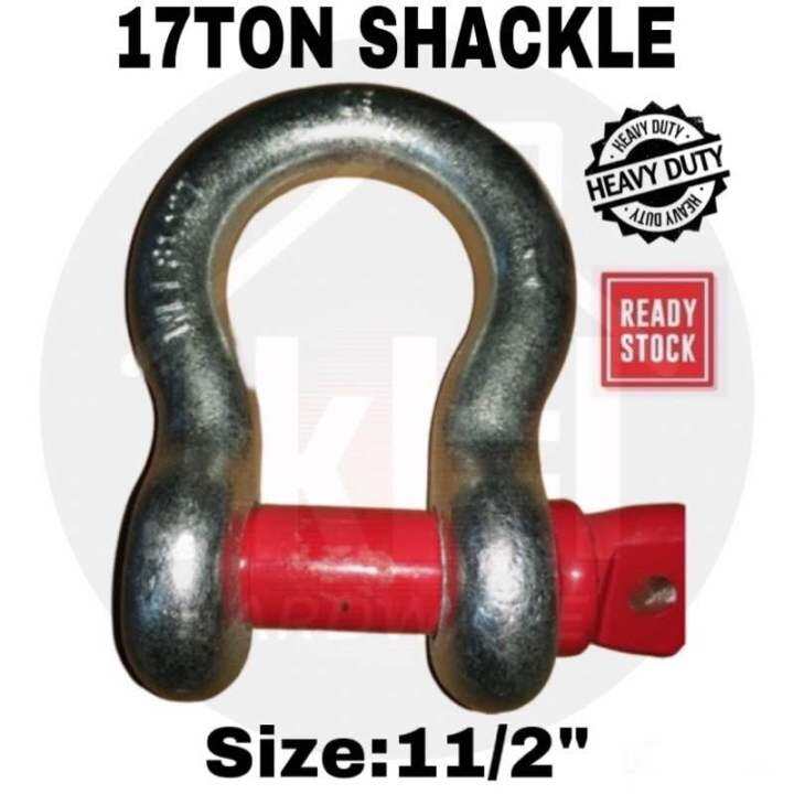 (HEAVY DUTY) 17 TONx11/2" SHACKLES / SCREW PIN BOW SHACKLER 11/2INCH ...