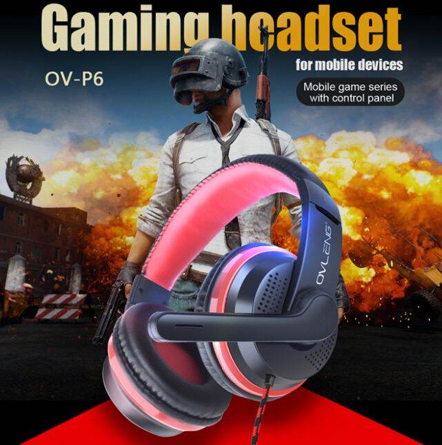 OVLENG P6 Stereo Gaming Headphone Headset 120° Rotatable Mic with 3.5mm ...