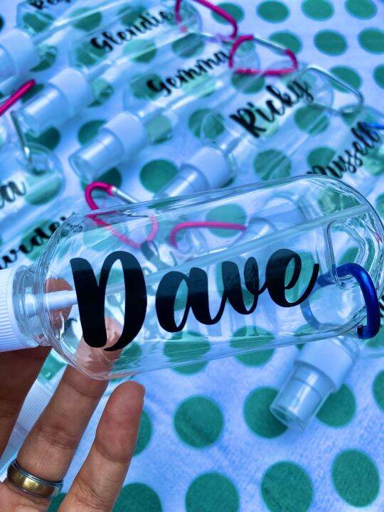 PERSONALIZED ALCOHOL SPRAY 60ml 25 each only!! | Free Name - WIGGLY ...