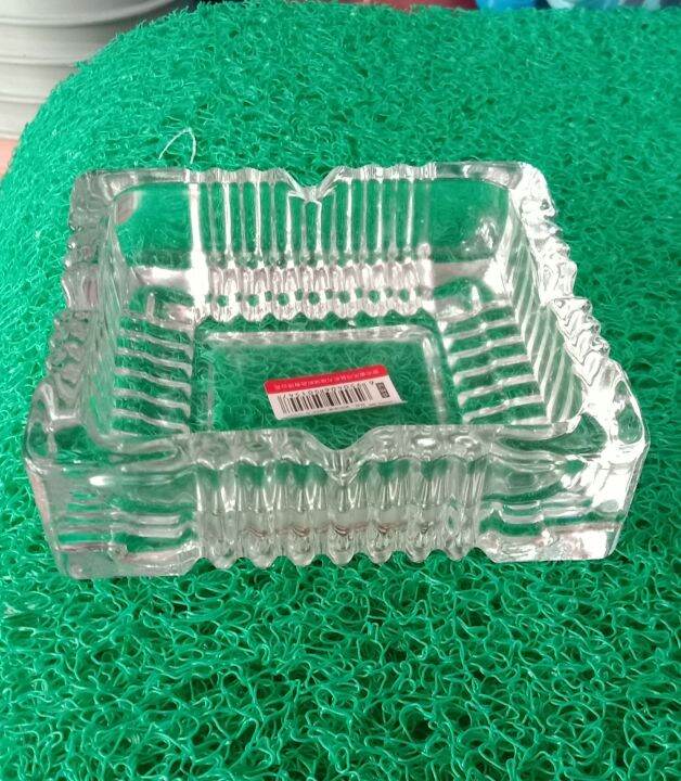 asbak kaca kristal bening/asbak rokok persegi | Lazada Indonesia