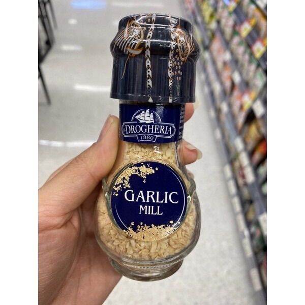 กระเทียมผง บดหยาบ 100% ตรา โดรกีเรีย 50 G. Garlic Mill ( Drogheria ...