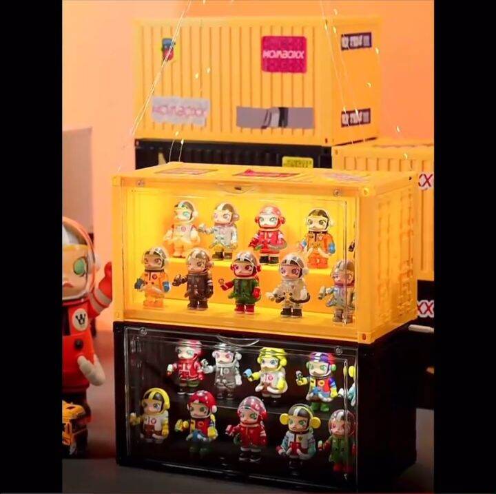 มีไฟ Pop Mart container LED box ตู้คอนเทนเนอร์ใส่โมเดล ตู้ไฟ ตู้โชว์ ...
