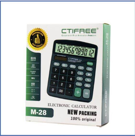 [HCM]MÁY TÍNH CẦM TAY 12 SỐ LỚN RÕ XÀI PIN VÀ NĂNG LƯỢNG MODEL M28 Văn Phòng-Cửa Hàng-Tiểu ...