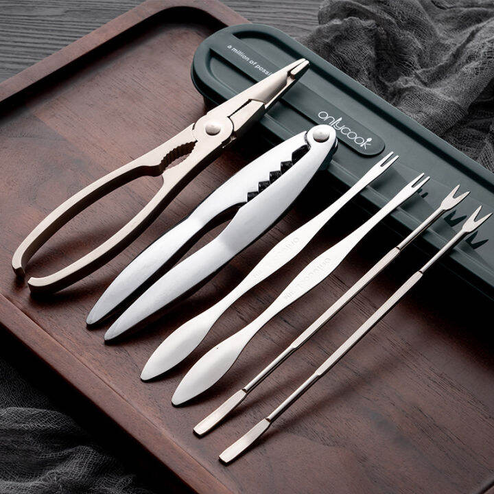 Onlycook Crab Eating Tools Stainless Steel Eight Tools for Eatting ...
