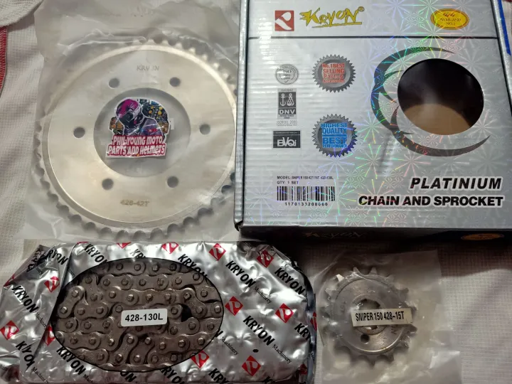 KRYON PLATINUM Thailand CHAIN AND SPROCKET SET For Yamaha Sniper 150 ...