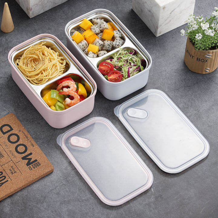 Stainless Steel Lunch Box Small Capacity Mini Single Compartment Office ...