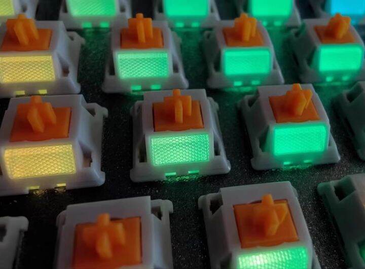 Keyboard switch Industrial Orange Switch Tactile Switch 5-pin Lubed Hot ...