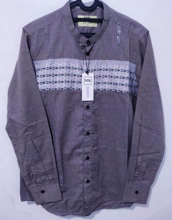 Kemeja Koko Brand MK Muslim Kinaro Kekinian Kemko MK Bercorak atau ...