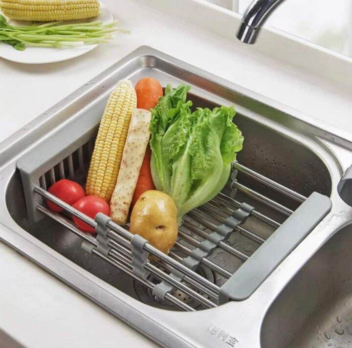 Multifunctional Adjustable Dish Drainer Rack Over Sink | Lazada PH