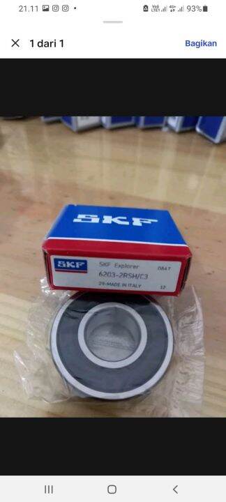 Ball bearing 6203 2RS C3 SKF | Lazada Indonesia