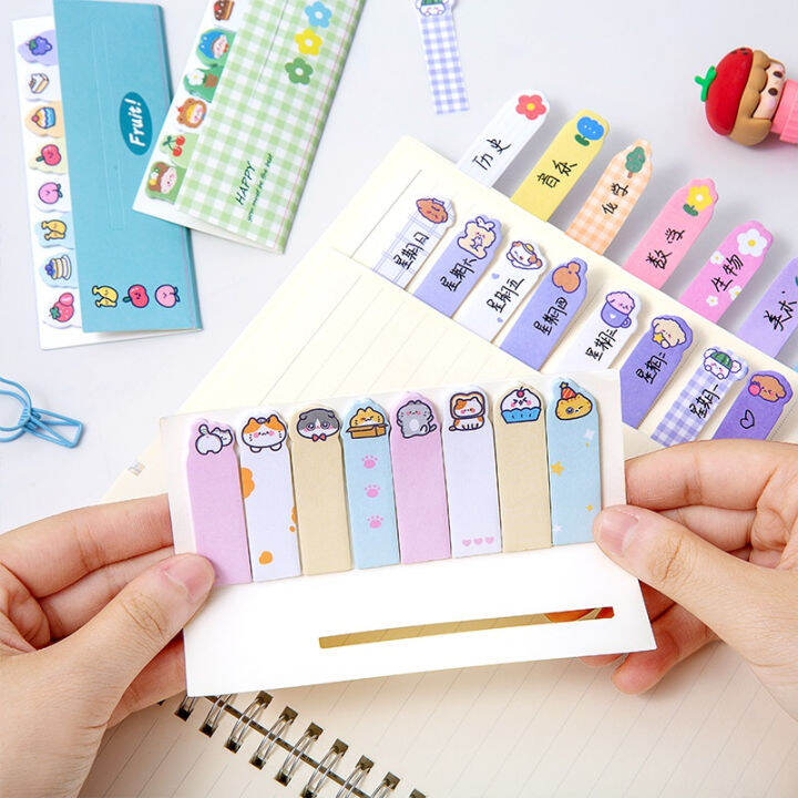 120sheets Multi-color Kawaii Cartoon Fruit Flower Writable Sticky Notes ...