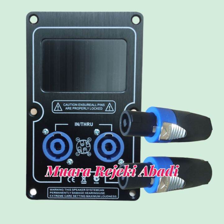 PLAT ALUMUNIUM BOX SPEAKER INPUT OUTPUT SOKET SPIKON SET PANEL TERMINAL ...