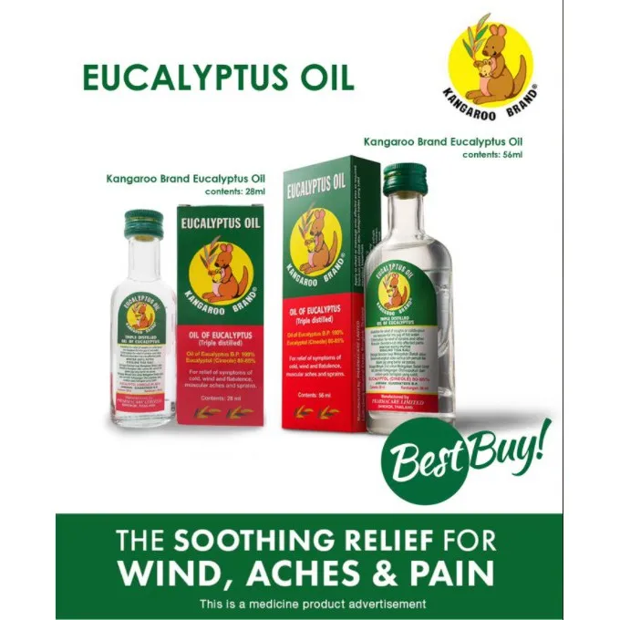 Kangaroo Eucalyptus Oil 8.5ml/28ml | Lazada