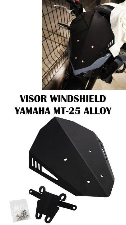 Windscreen Windshield Visor Yamaha MT-25 MT25 Alloy | Lazada