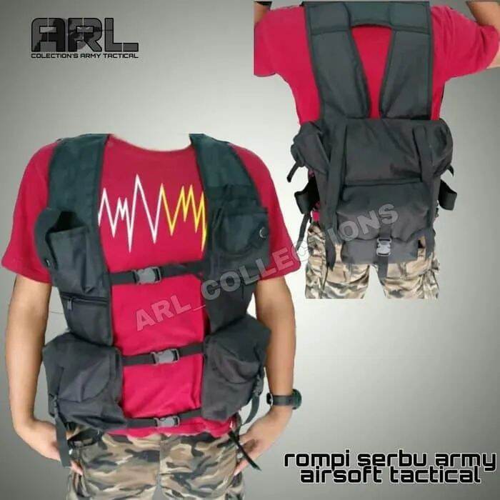 rompi serbu/tempur/rompi lapangan outdoor | Lazada Indonesia