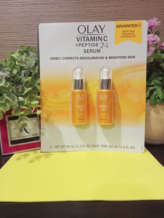 Olay Vitamin C + Peptidesl Serum 2- Net WT 40ml (1.3 FL Oz ) Each; 80ml (2.6 FL oz) | Lazada PH