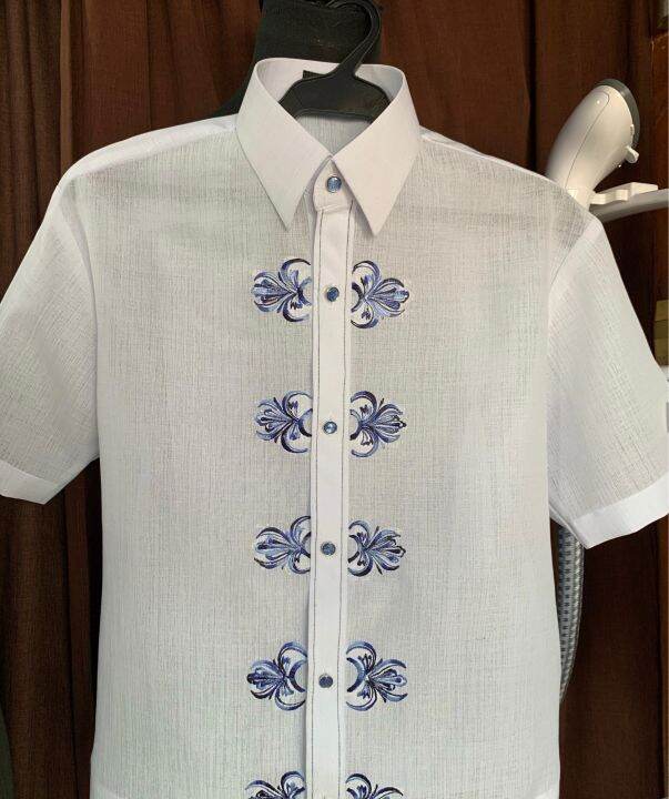 🇮🇹POLO BARONG ,white japanese jusi fabric,pakibasa po muna ang Size ...