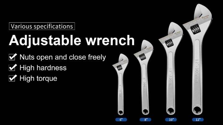 CHEESEFUN Multi-size Adjustable Heavy Duty Wrench Multifunction Manual ...