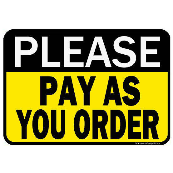 Pay as you order Sticker Signage Waterproof A4/A5 size | Lazada PH