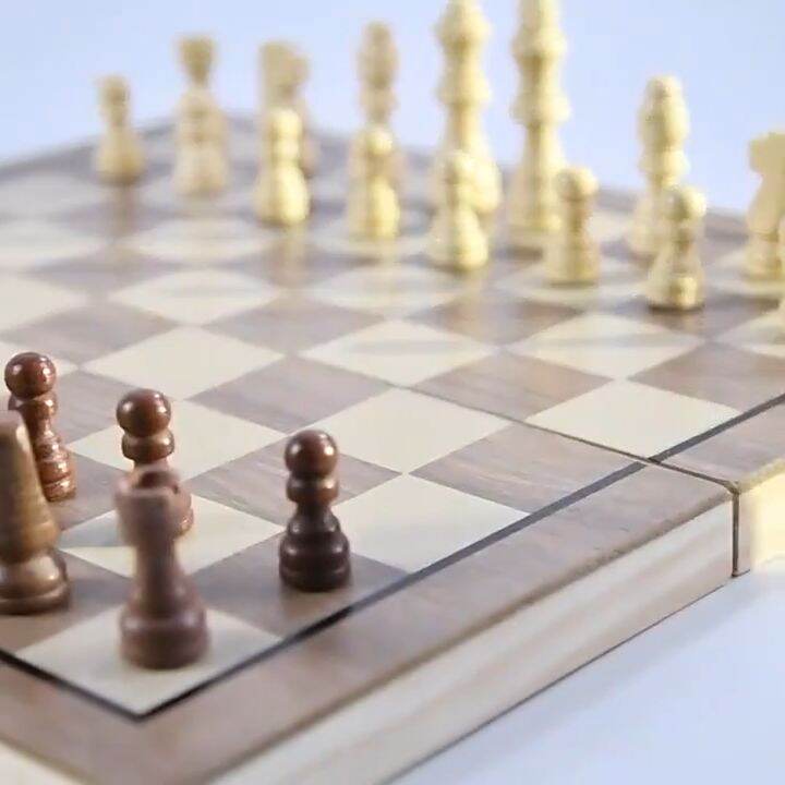 [Ready Stock + local seller]Wooden Chessboard Folding Board Chess Game ...