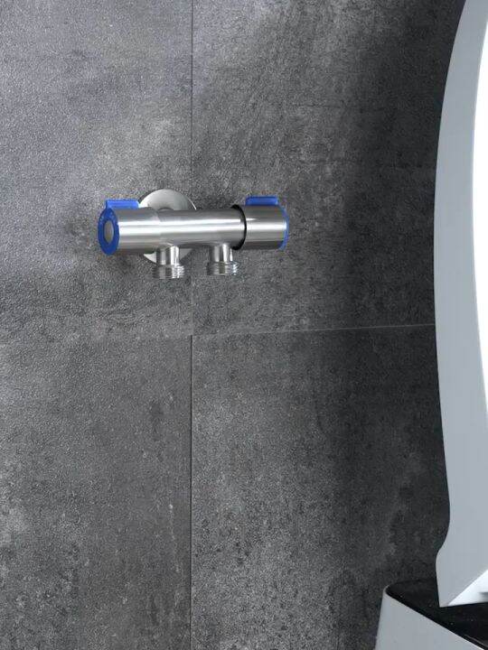 Stainless Steel SUS304 Angle Valve 2 Way Hot Cold Water Tap Pipe ...