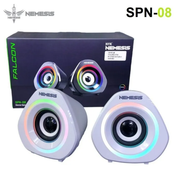 NYK Nemesis Speaker Gaming SPN-08 Falcon-putih | Lazada Indonesia