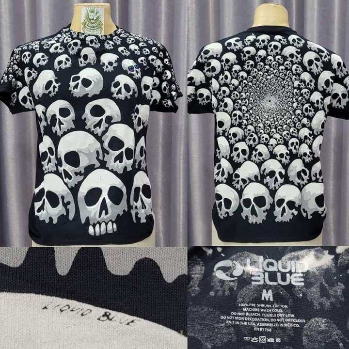 Liquid blue Skull ' OVP Vintage เสื้อยืดOvp งานลิขสิทธิ์แท้ มือ1 ลิขข ...