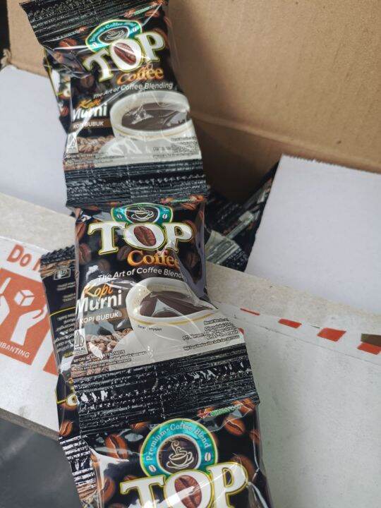 KOPI TOP MURNI 10X7GR SACHET-10 Sachet Top Kopi Murni Mini Tanpa Gula ...