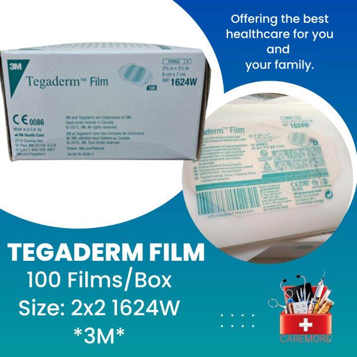 2x2 3M Tegaderm Film 1624W 100Films/Box Expiry Date: Feb. 2024 | Lazada PH