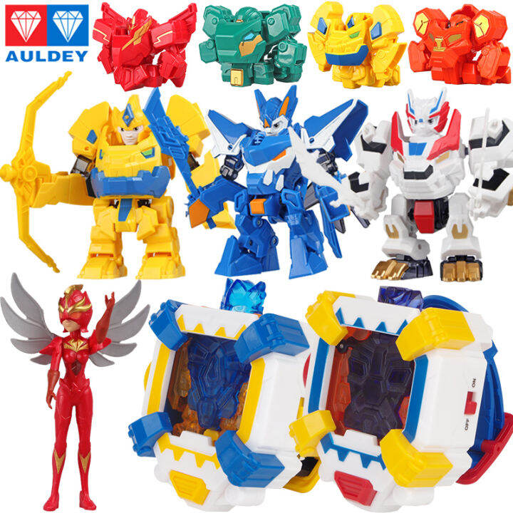 AULDEY ของเล่นตุ๊กตาสัตว์ซูเปอร์เปลี่ยนได้ของแท้ AULDEY หุ่นยนต์แปลง ...