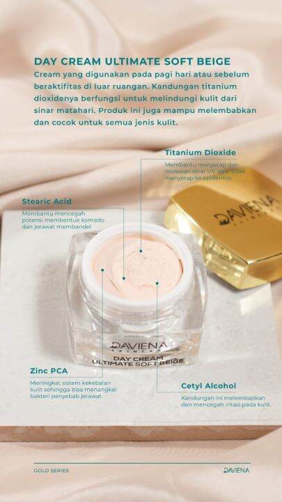 DAVIENA SKINCARE CREAM SIANG GOLD | DAVIENA SKINCARE| DAVIENA| DAVINA ...