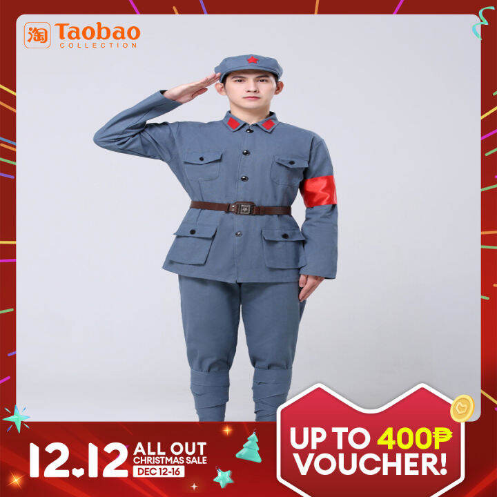 Adult Red Army Costume Chorus Clothing Men's and Women's Eighth Route ...