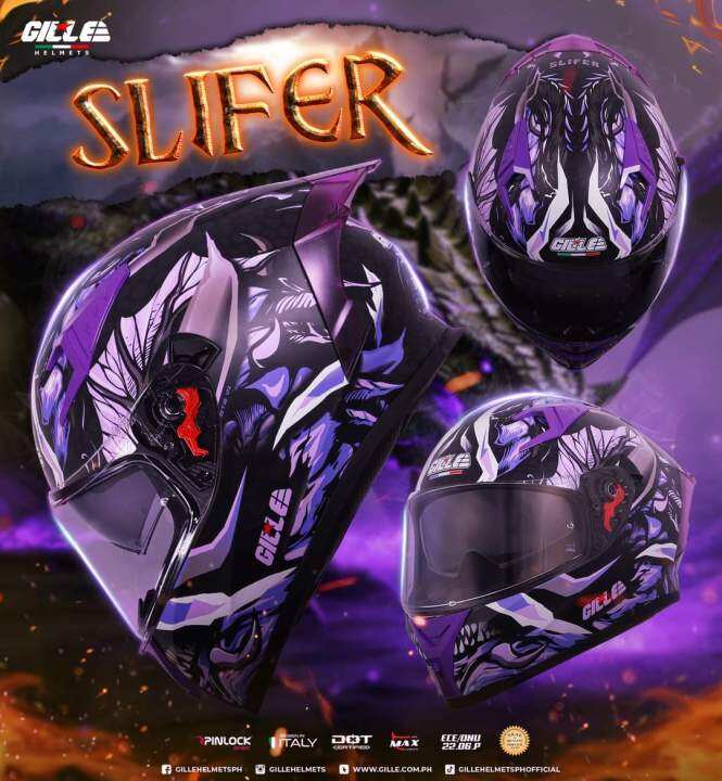 GILLE GTS V1 sliffer motorcycle fullface helmet with lots of freebies | Lazada PH