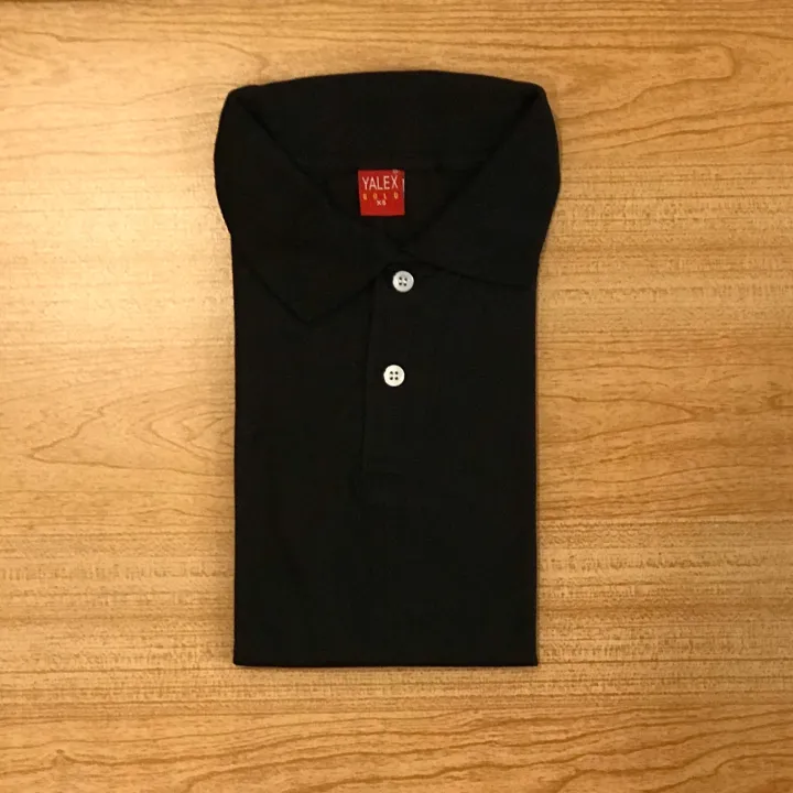 Yalex Red Label with Collar Tshirt shirt- Black | Lazada PH