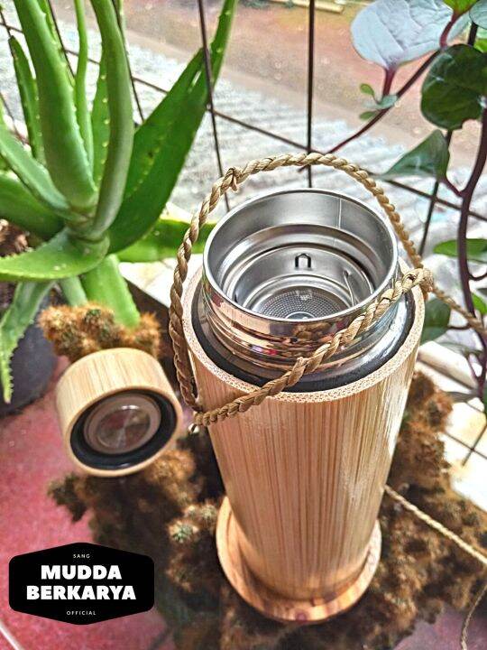 Tumbler Bambu Stainless Botol BambU Termos Bambu Kerajinan Hasil Alam ...
