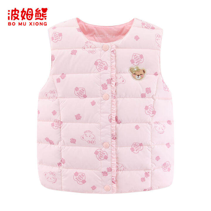 BOM Bear เสื้อกั๊กเด็กผู้หญิงแบบใหม่ฤดูใบไม้ร่วงและฤดูหนาวปี2022เสื้อ ...