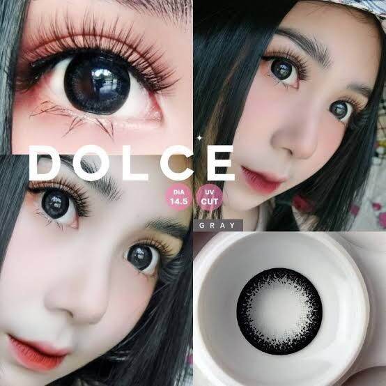 Doice gray บิ๊กอายส์ตาโตตัดขอบแบ๊วเทาเข้ม ตาหวานกลม14.5 | Lazada.co.th