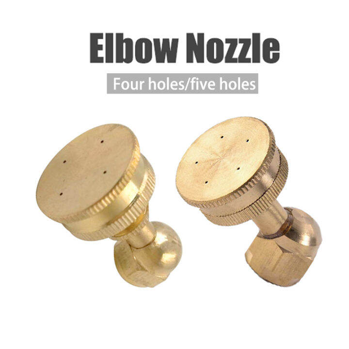 4/5 Hole Brass Elbow Nozzle Sprayer Nozzle Fit For 8.5mm Hose Tungho ...
