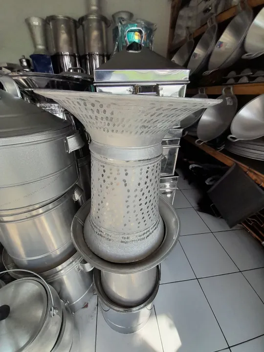 seeng dandang langseng almunium jadul 34x32 free kukusan bambu | Lazada ...