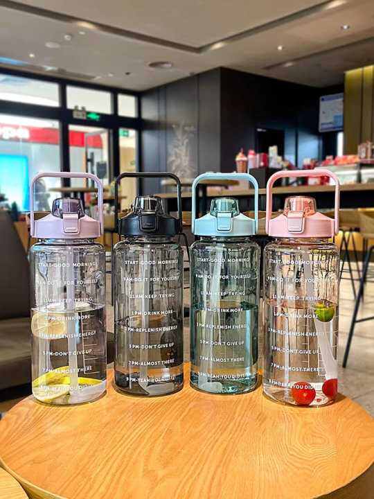 LS Botol Minum Plastik Transparan HEENOOR 2 Liter Sport Water Vitality ...