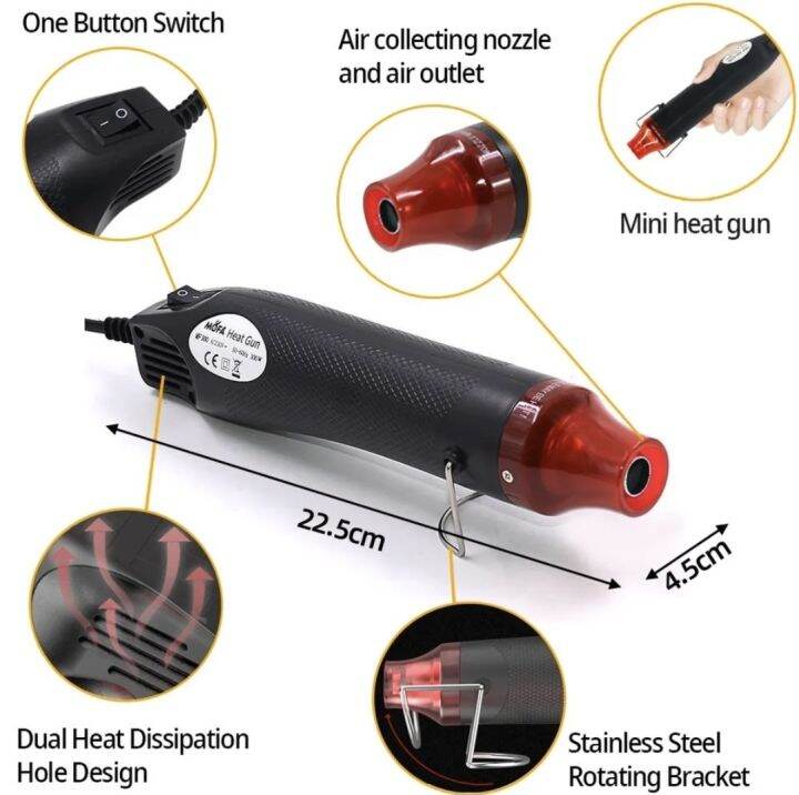 เครื่องเป่าลมร้อน Heat Gun Mini Hot Gun 300W ขนาดเล็ก Diy | Lazada.co.th