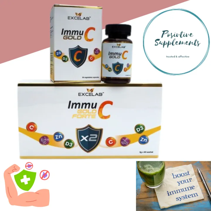 EXCELAB IMMU C GOLD FORTE POWDER 60s / CAPSULE 90s Vitamin C | Lazada