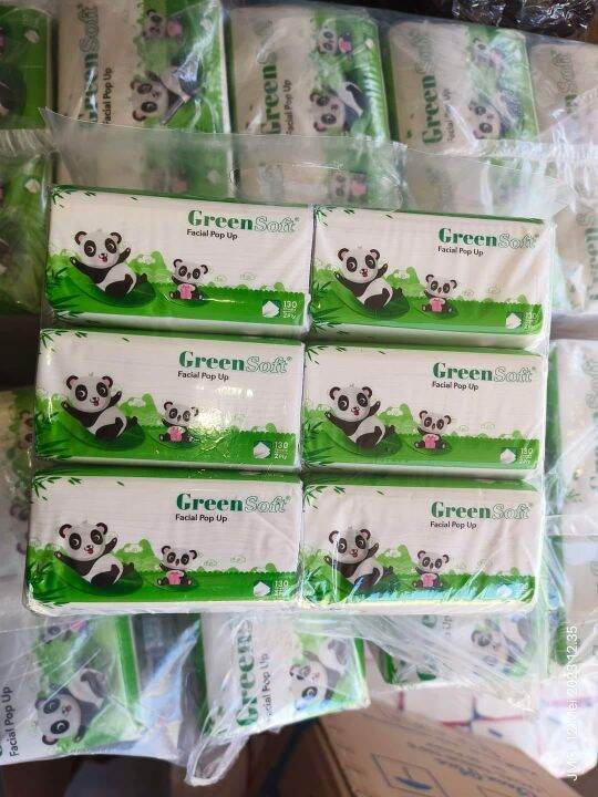 Tisu Wajah Green Soft Tissue isi 6pak 130sheet 2ply | Lazada Indonesia