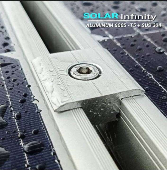 SOLAR Mid Clamp อุปกรณ์ยึดแผง SOLAR CELL Aluminum | Lazada.co.th