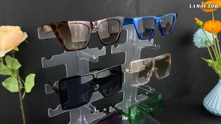 Transparan Rak Kacamata Aesthetic Isi 10 Display Kacamata Pajangan ...