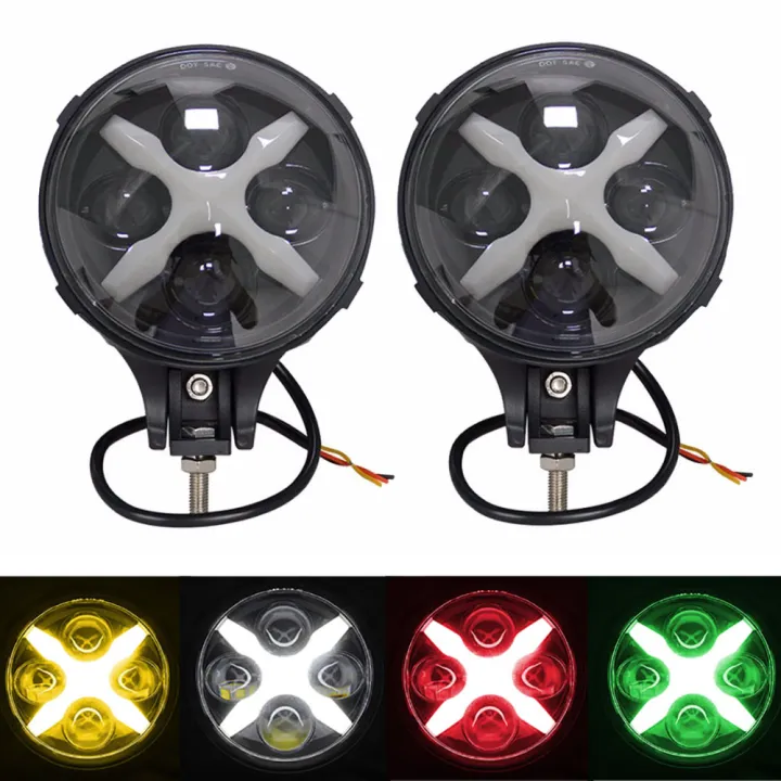 6 Inch Round Led Work Auxiliary Light 60W Car LED Spotlight with X ...