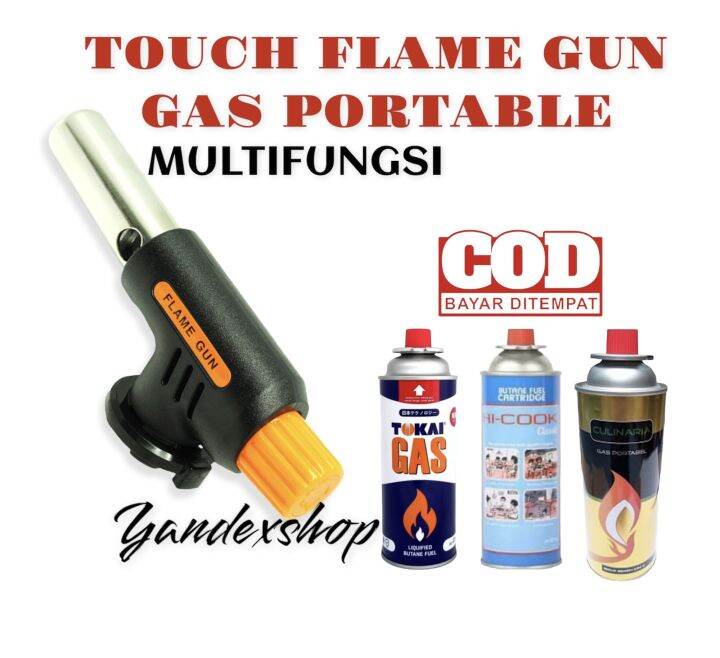 TERLARISSS !!! SEPAKET KEPALA GAS PORTABLE GAS TOUCH FLAME GUN LAS ...