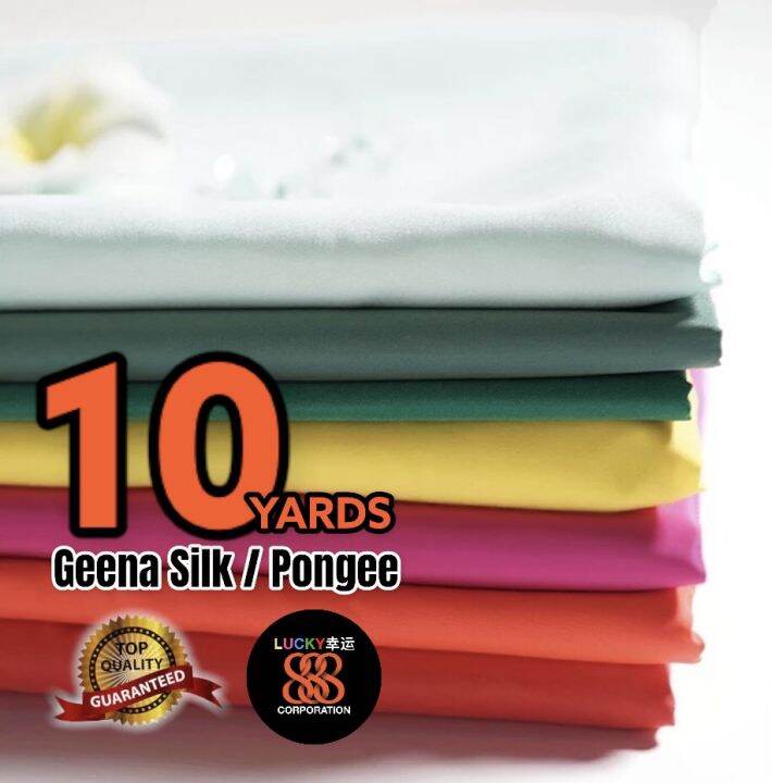 [10-yards] Geena Silk Pongee Fabric Cloth Textile | Lazada PH