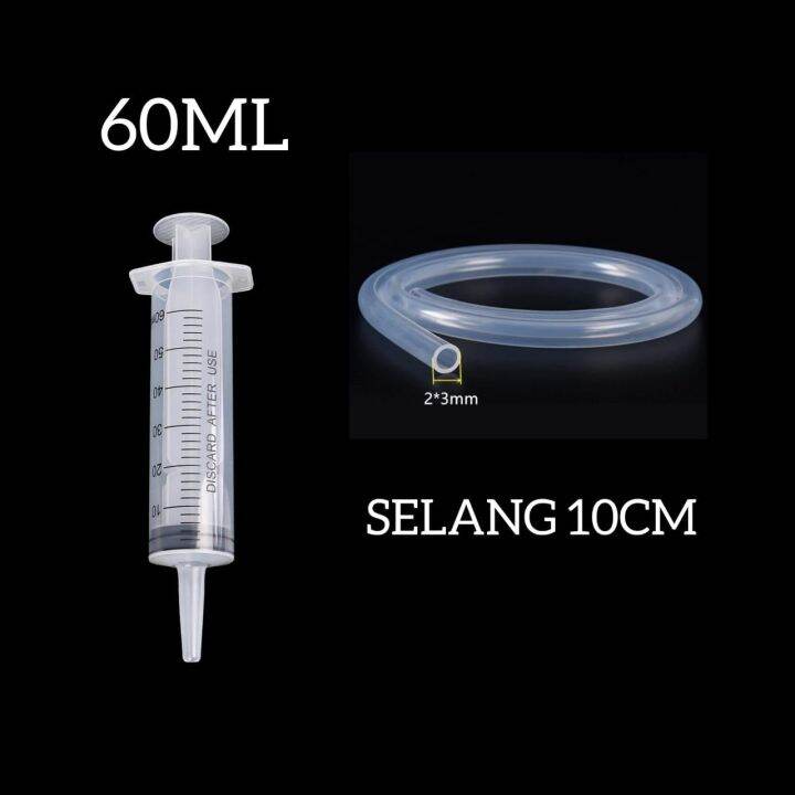 spuit suntikan feeding syringe 60ml 100ml 300ml + selang 10cm | Lazada ...