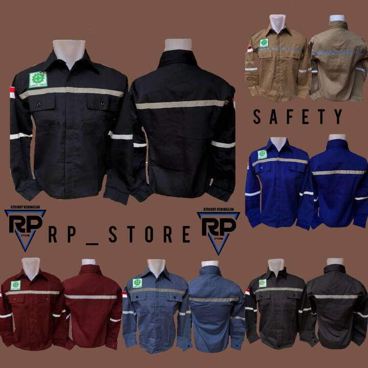 wearpak atasan kemeja safety | kemeja kerja bengkel safety | wearpak ...